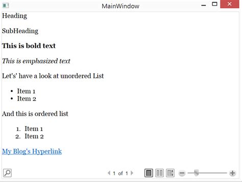 Muhammad Shujaat Siddiqi Viewing Markdown Text In WPF Applications