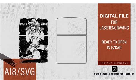 Pinup Girl Svg For Ezcadfits Zippo Lighter And Similarfile For Laser