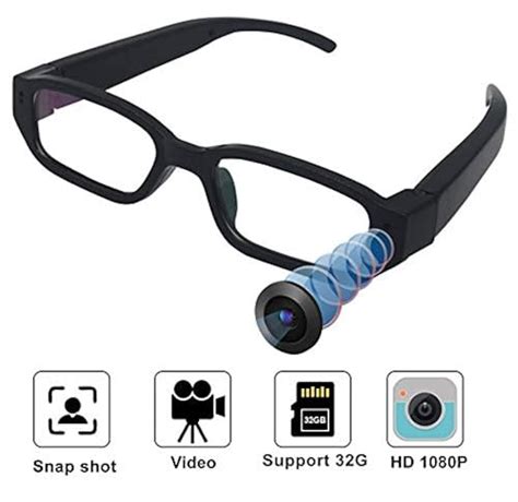 Hidden Camera Eyeglasses Super Small Surveillance Spy Camera Video Loop Recording Snapshot