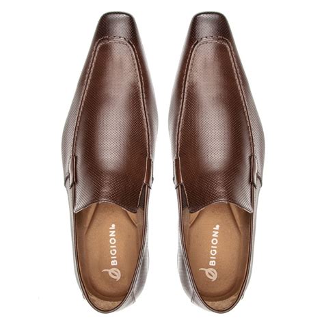 Sapato Masculino Loafer Social Solado Em Couro Mouro Bigioni