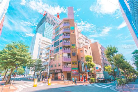 都市风景日本东京街道房地产公司城镇景观色彩鲜艳商业金融和工业豪宅户外素材 花瓣网