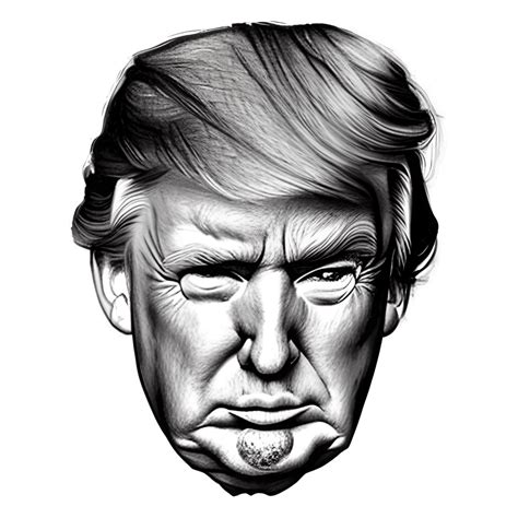 Donald Trump Caricature Sketch · Creative Fabrica