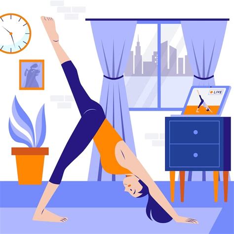 Free Vector Flat Online Sport Classes Concept Illustrated