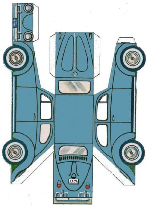Vw Cutouts Diy Paper Projects Paper Crafts Diy Paper Model Car