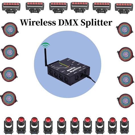 Dmx Signal Amplifier Repeater Dmx Splitter 4 Output Ports Ac 100 240v Dmx Controller 512