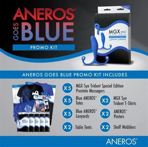 Aneros Mgx Syn Trident Blue Promo Kit Cock Ring Shop