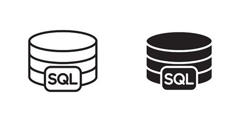 Sql Icon Stroke Pictogram Vector Sign For Mobile App And Websites Stock