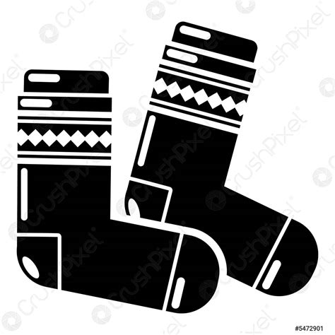 Socks Icon Simple Black Style Stock Vector 5472901 Crushpixel