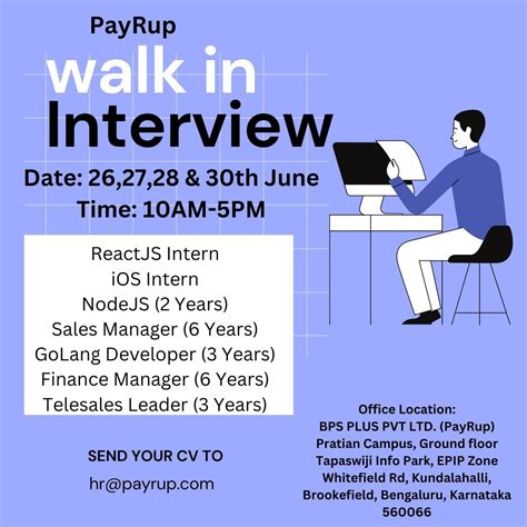 Hiring Walkininterviews Walkininterview Interview Bangalorejobs