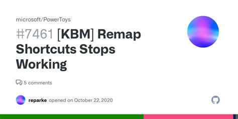 Kbm Remap Shortcuts Stops Working · Issue 7461 · Microsoftpowertoys