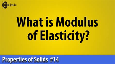 Modulus Of Elasticity Definition In Material Science At Douglas Pratt Blog