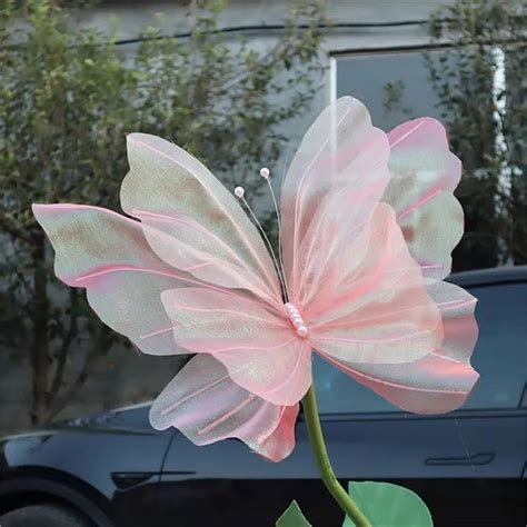 Silk Yarn Artificial Butterfly New Mariage Decor 50cm Fake Butterfly