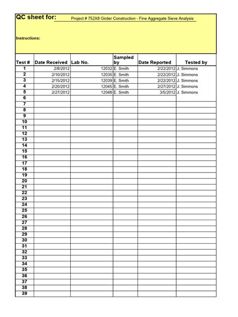 Concrete Fine Aggregate Chart Pdf