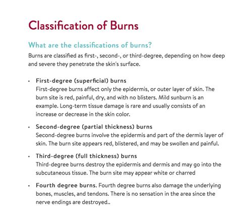 Classification Of Burns Nursing Notes Medical Education School Rules
