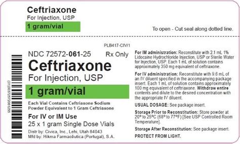 Ceftriaxone Civica Inc Fda Package Insert