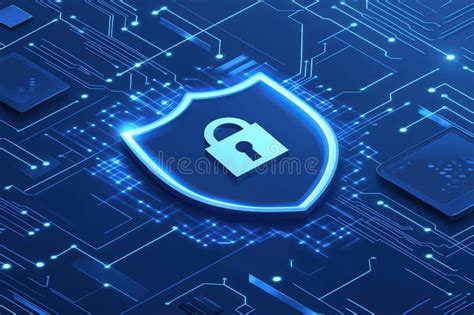 Cybersecurity Shield Digital Protection Data Safety Network Security Privacy Secure Online Stock