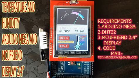 arduino mega temperature and humidity youtube