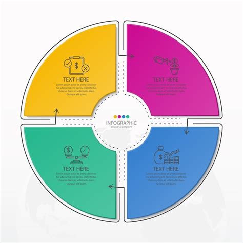 Premium Vector Basic Circle Infographic Template With 4 Steps Process