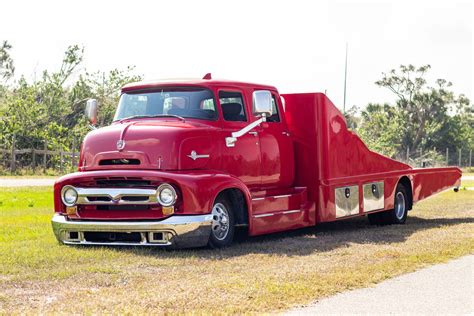 Sold - Five-Year-Old Build: Custom 1956 Ford C600 COE Car Hauler ...