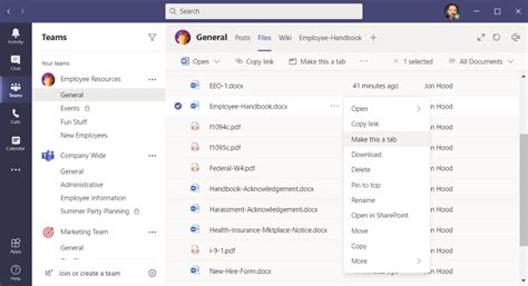 Microsoft Teams Channels Examples