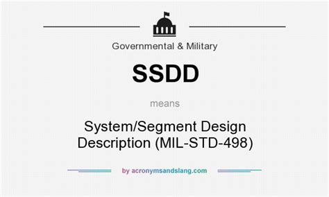 SSDD System Segment Design Description MIL STD 498 In Governmental