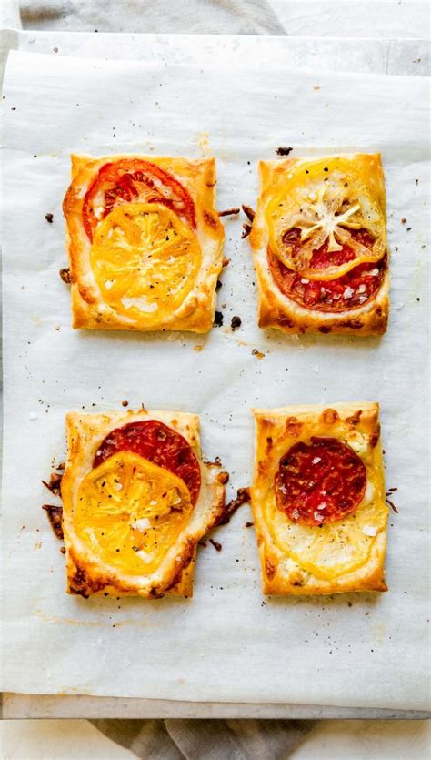 Heirloom Tomato Tarts With Puff Pastry