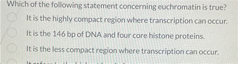 Solved Which Of The Following Statement Concerning Chegg