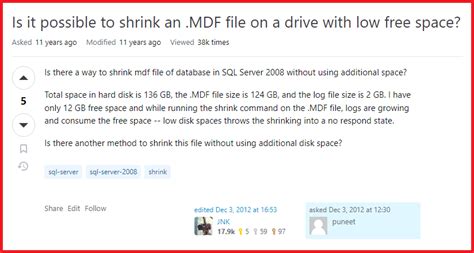 Steps To Shrink Mdf File In Sql Server Database And Reduce Size