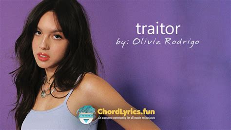 Traitor Olivia Rodrigo ChordLyrics