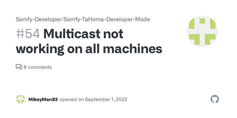 Multicast Not Working On All Machines · Issue 54 · Somfy Developer