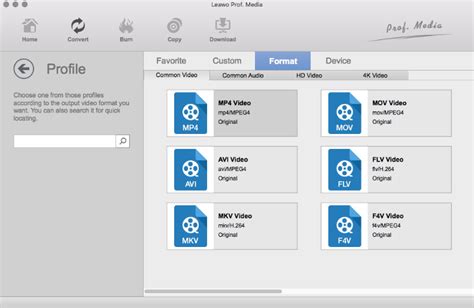 Set Output Format 06 Leawo Tutorial Center