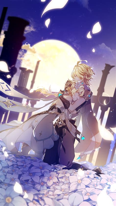 Lumine And Aether Genshin Impact Drawn By Aiwo O Lite Danbooru