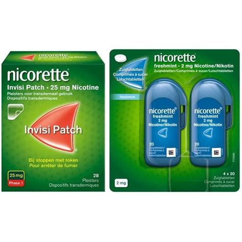 Nicorette Combi Therapy Patch 25mg Zuigtabletten 2mg Pakket 1 Stuks