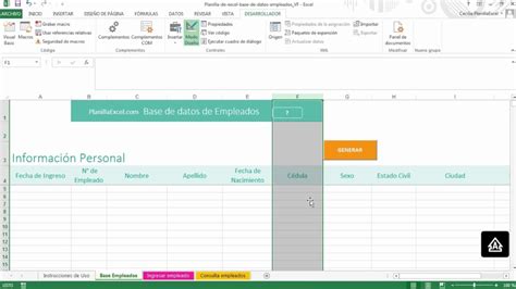 Modelo De Base De Datos De Empleados En Excel Recursos Excel