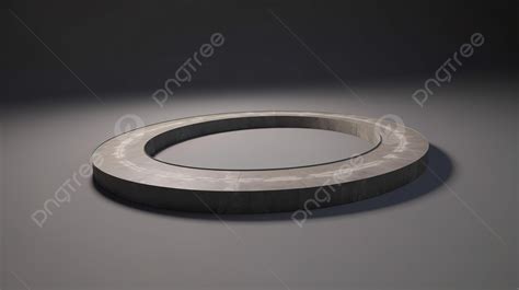 3d Render Of A Circular Disk On A Grey Background 3d Illustration Round Road Isolated On Gray