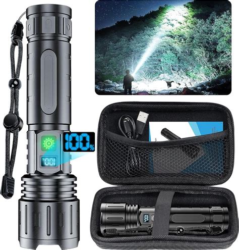 Daphomeu Extrem Helle LED Taschenlampe Mit 10000mAh Akku 500000 Lumen