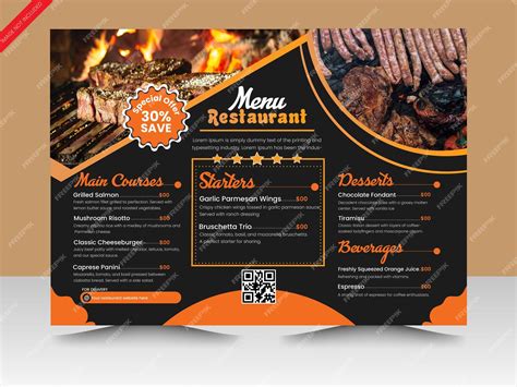 Premium Vector Special Food Menu Restaurant Poster Template Design