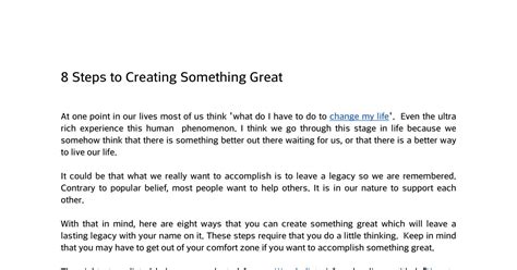 8 Steps To Creating Something Great Pdf DocDroid