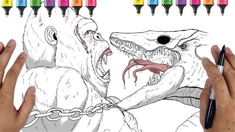 Ultimate Coloring Battle Kong Vs Skull Crawler Digital Art Tutorial