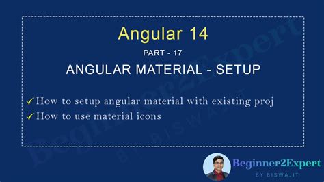 Part 17 How To Setup Angular Material And Icons Inside Existing Project Angular 14 Youtube