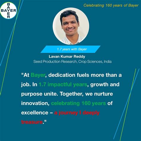 Lavan Kumar Reddy On Linkedin Bayer Bayercropscience Bayer160years