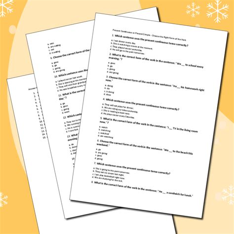 Тест Английский язык Present Simple Or Present Continuous Правильное употребление форм глаголов