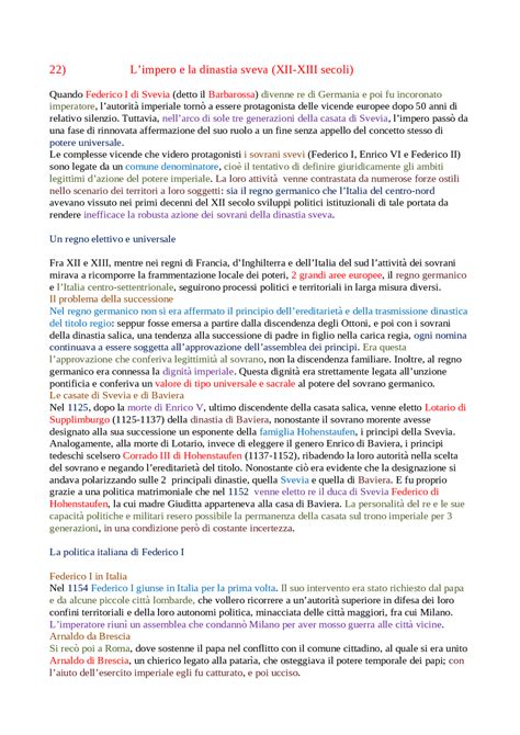Riassunto Del Cap 22 Del Montanari Docsity