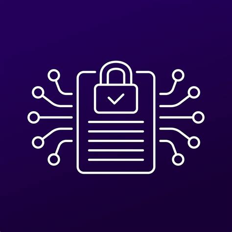Document Protection Icon Cyber Security Line 54069361 Vector Art At
