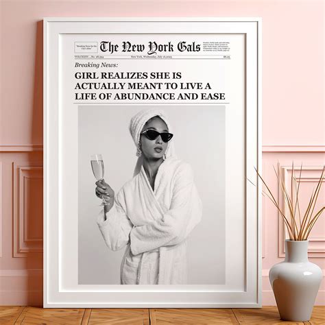 Trendy Wall Art New York Times Print Newspaper Print Bar Cart Wall
