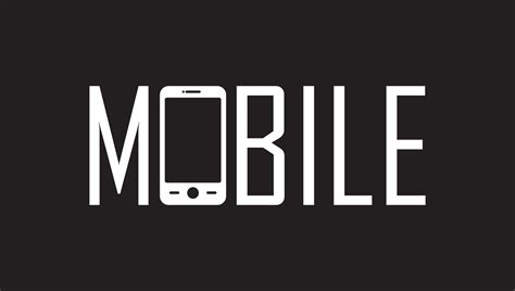Mobile Wordmark Logo Mobile Icon Logo 18847785 Vector Art At Vecteezy
