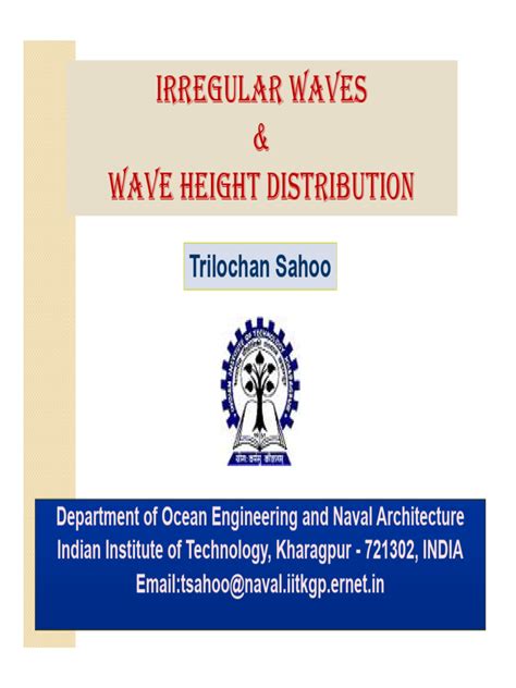 Irregular Waves L4 Pdf Spectral Density Waves
