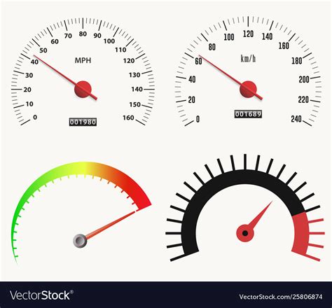 Speedometer Measuring Scale Speed Test Download Vector Image