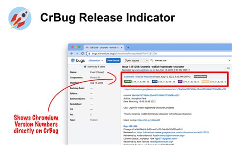 CrBug Release Indicator Bram Us