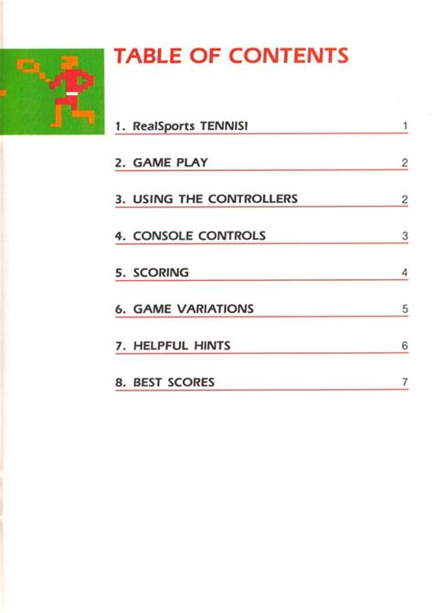 Atari 2600 Vcs Realsports Tennis Scans Dump Download Screenshots